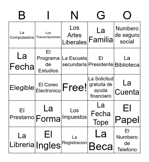 LOTERIA Bingo Card