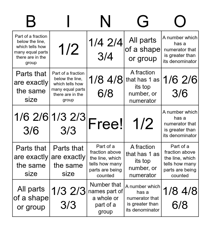 Money and Time Bingo Card