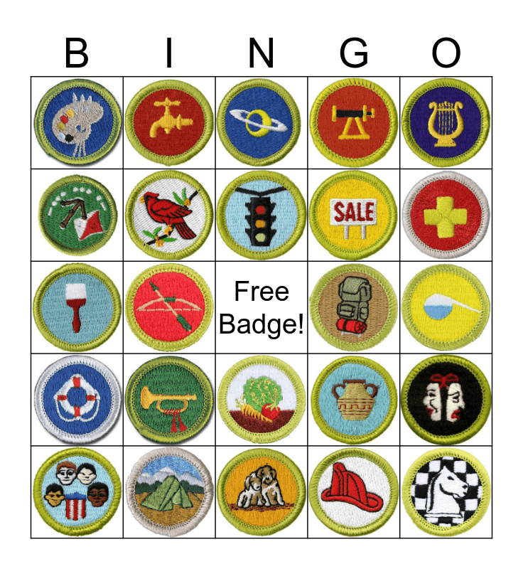 Merit Badge Bingo! Bingo Card