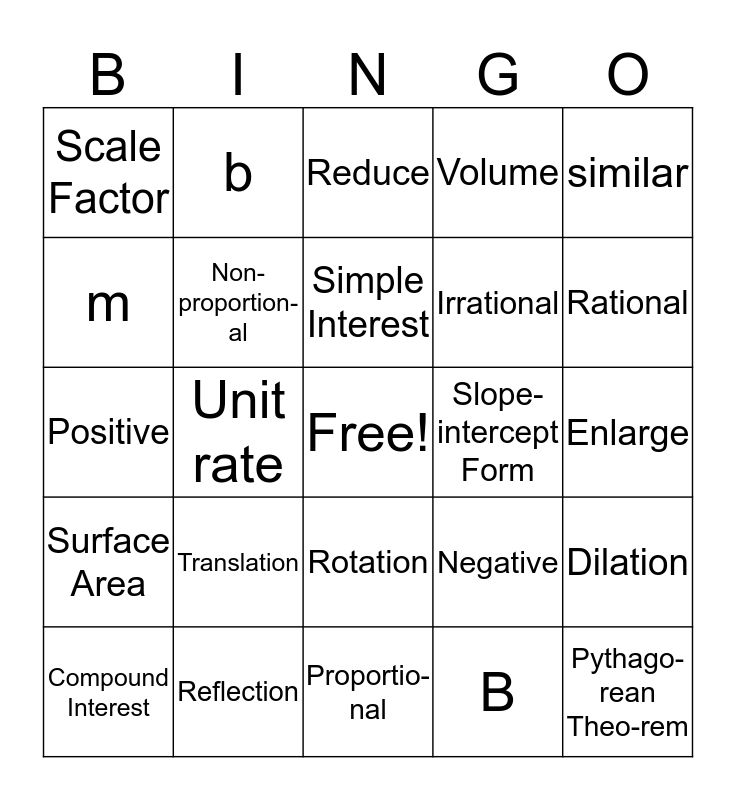 Reference Bingo Card