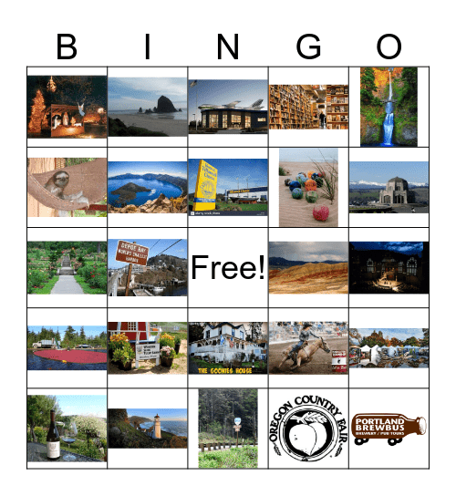 EXPLORE OREGON! Bingo Card
