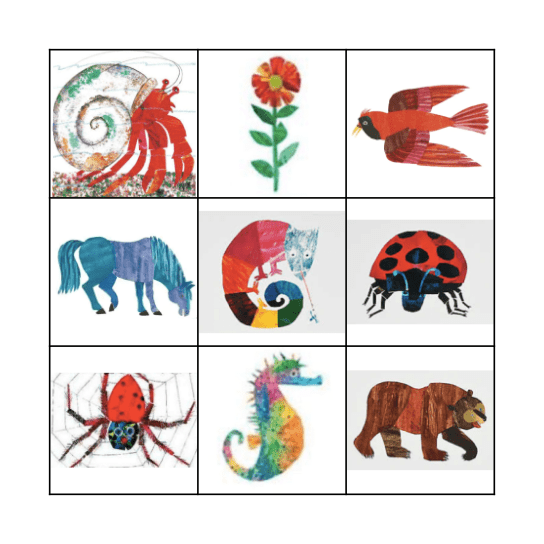 Eric Carle Bingo Card