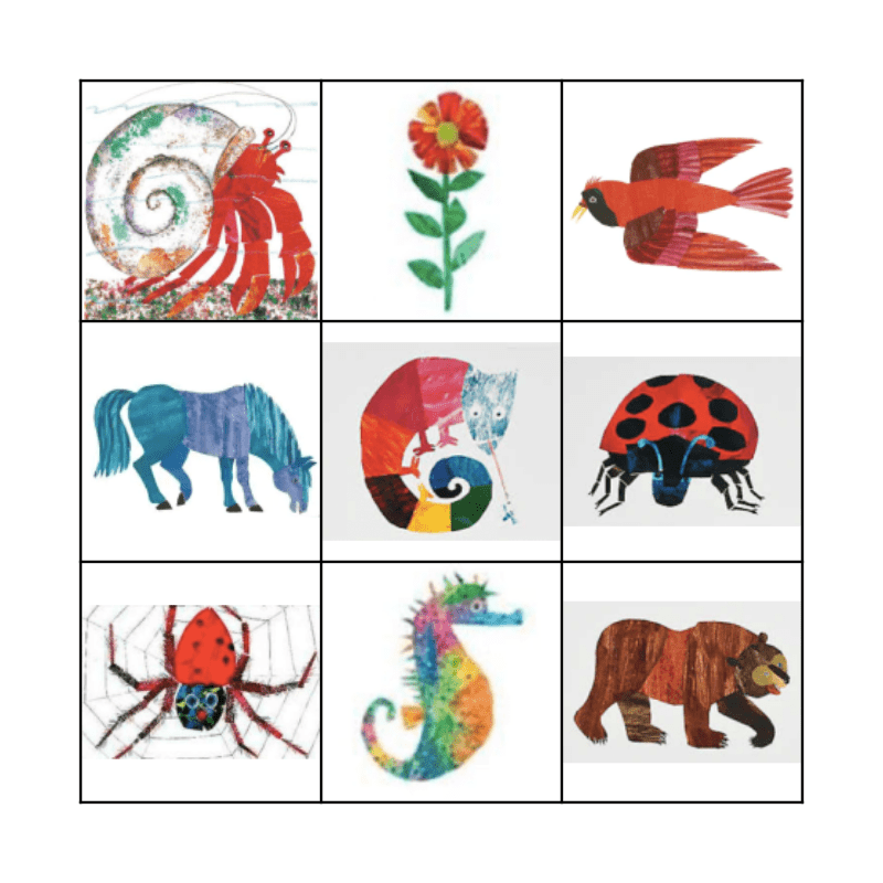 Eric Carle Bingo Card