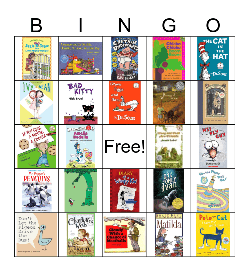 Book Title Bingo Card