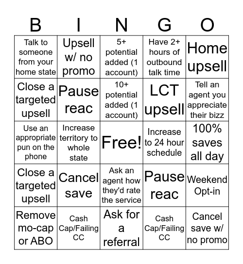 CS Bingo Card
