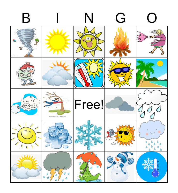 WEATHER BINGO Card