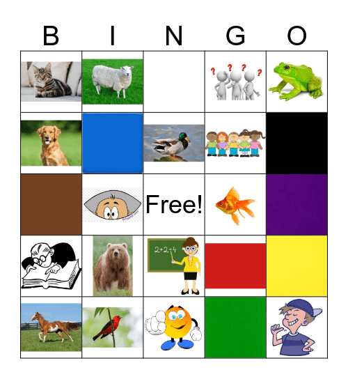Brown Bear, Brown Bear, What Do You See? Bingo Card