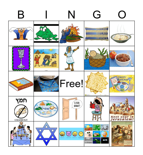 passover Bingo Card