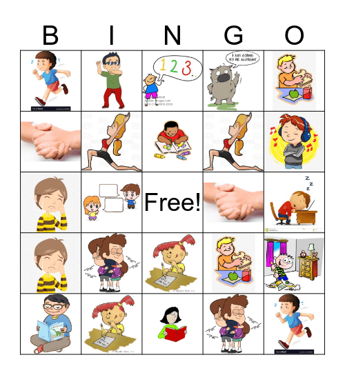 Self-Regulation Bingo Card