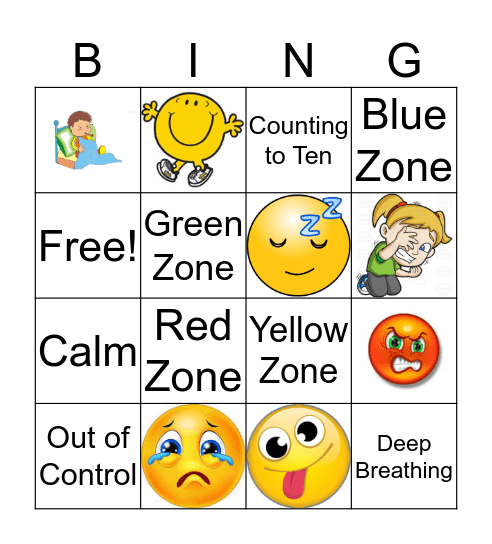 ZONES Bingo Card
