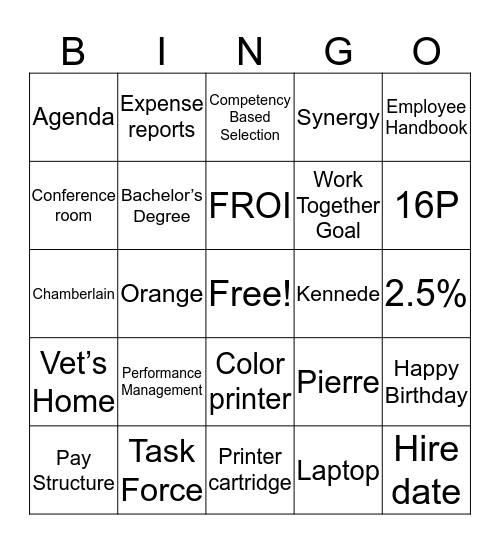 A Better BHR Bingo! Bingo Card