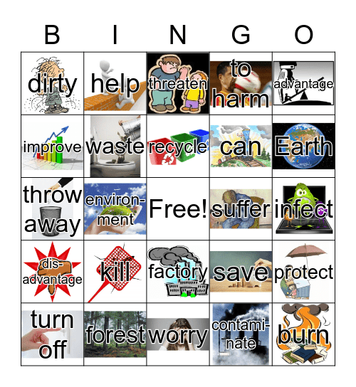 El medio ambiente Bingo Card