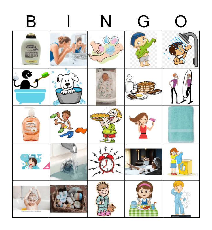 Reflexive verbs Bingo Card
