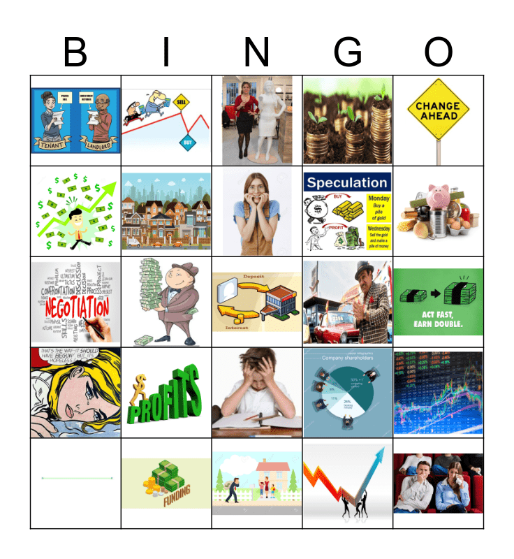 Stock Market Bingo Card