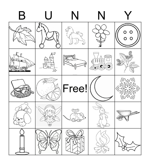 Velveteen Rabbit - Bunny Bingo Card