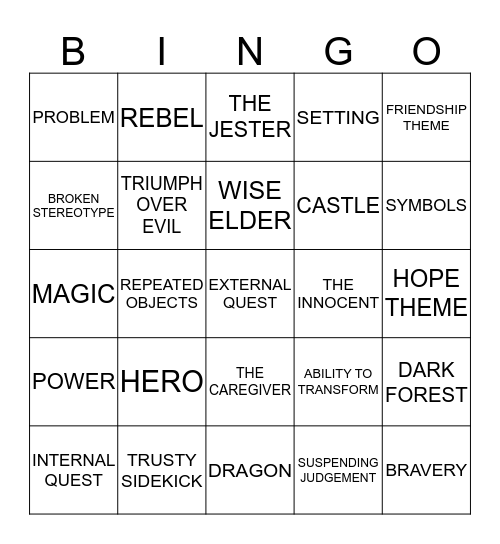 FANTASY BINGO Card