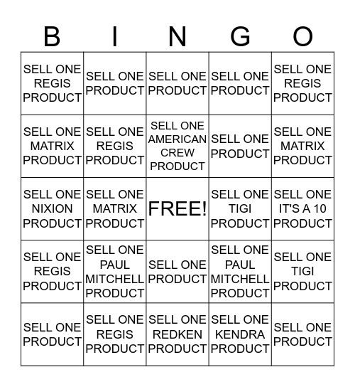 RETAIL BINGO Card