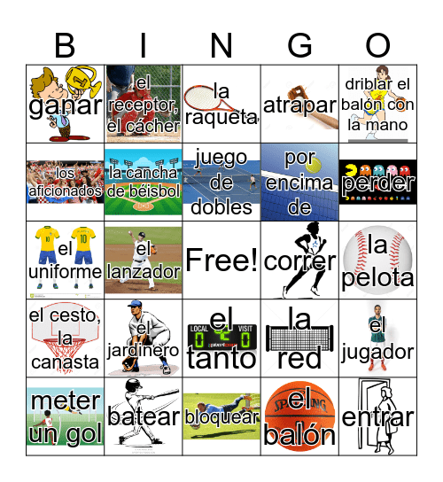 Capítulo 5 Deportes Bingo Card