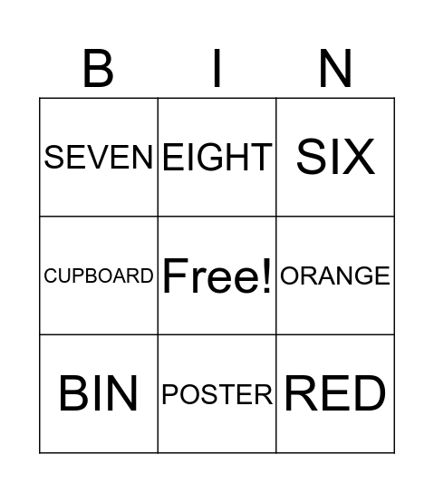 Let's play bingo! Bingo Card