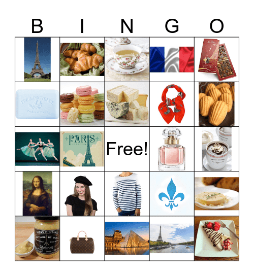 Paris BINGO Card