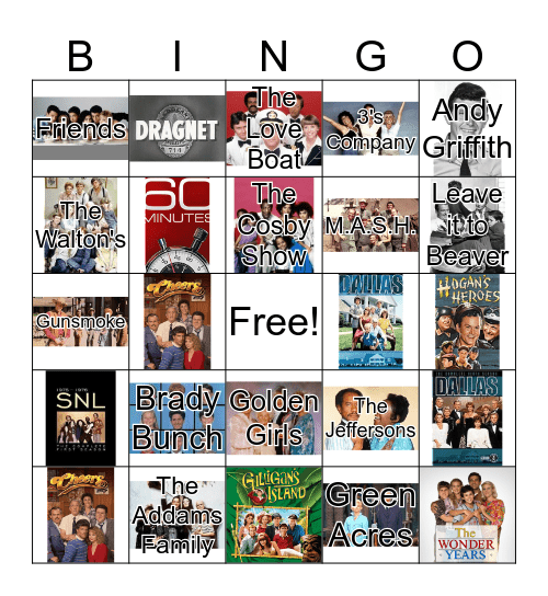 TV Shows Bingo Card