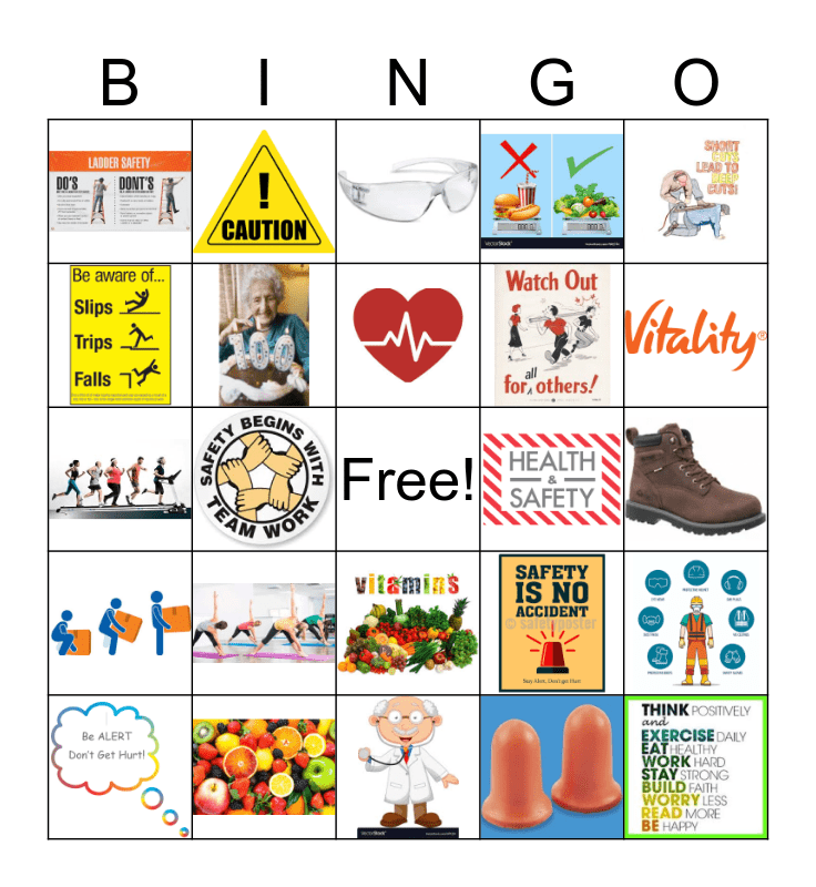 Health & Safety Bingo Card