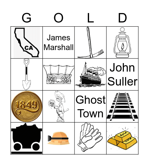 Arren's Gold Rush Bingo Card