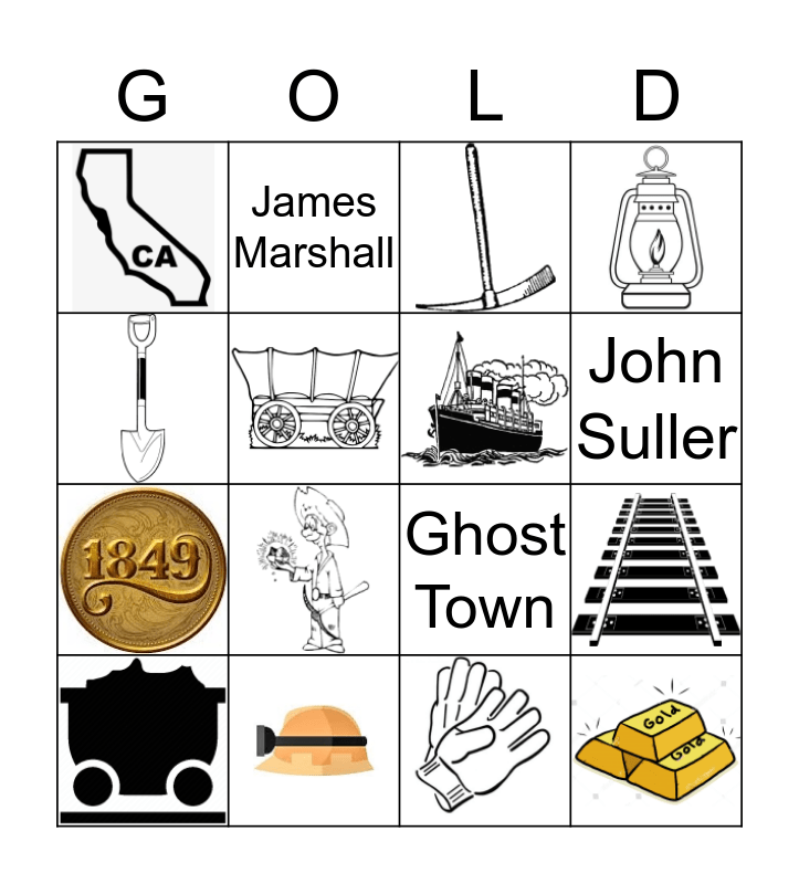Arren's Gold Rush Bingo Card