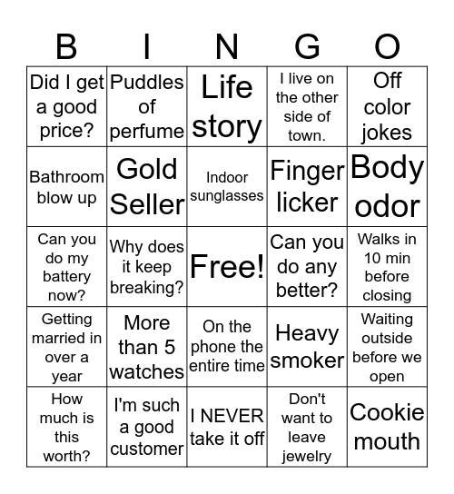 Super Full Moon BINGO Card