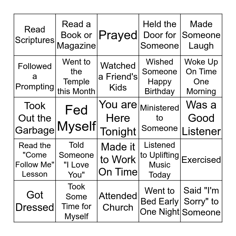 Drops of Awesome Bingo Card