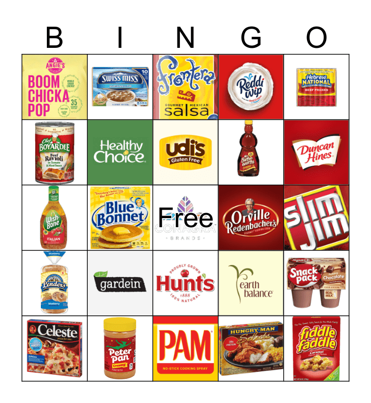 Conagra Brands Bingo Card