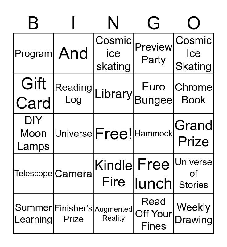 SL Bingo Card