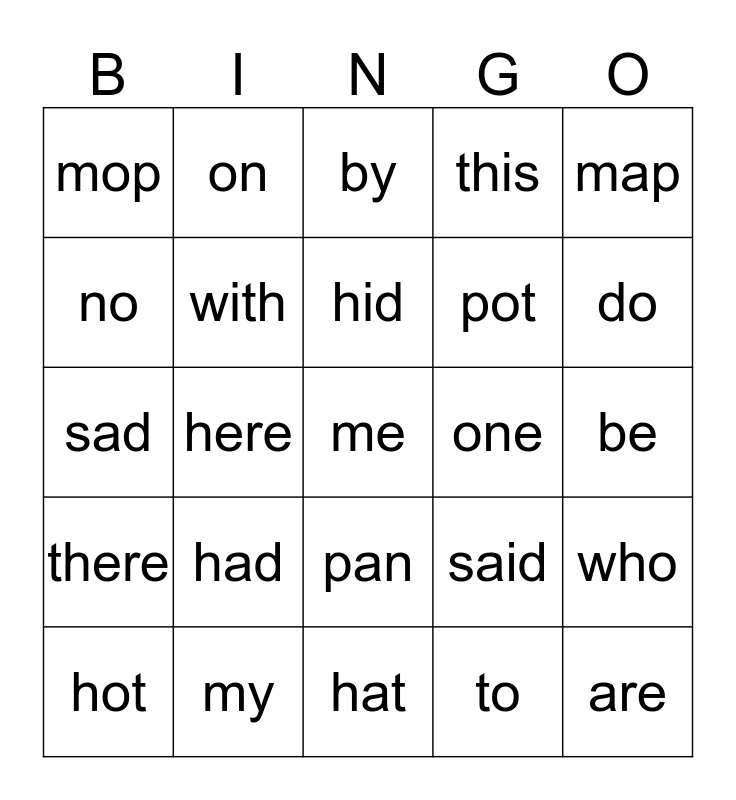 A Lot of Hats # 1 Bingo Card