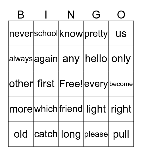 1B IRLA Bingo Card