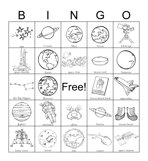 STARS BINGO Card