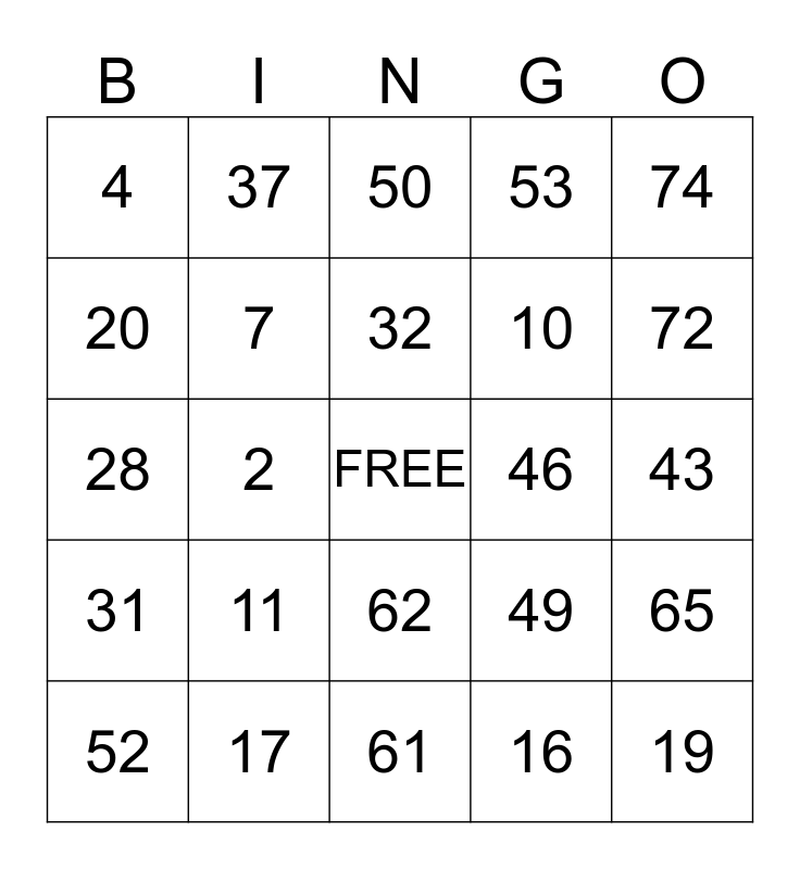 BLACK-Redhead-WON Bingo Card