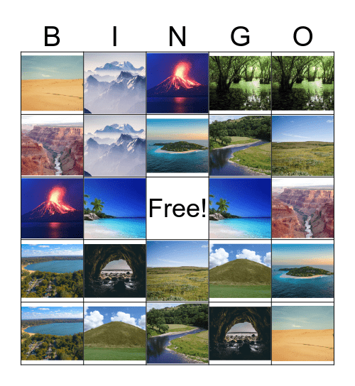Landform Bingo Game at Johnnie Allison blog