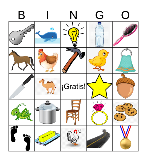 Bingo - Letra LL ll Bingo Card