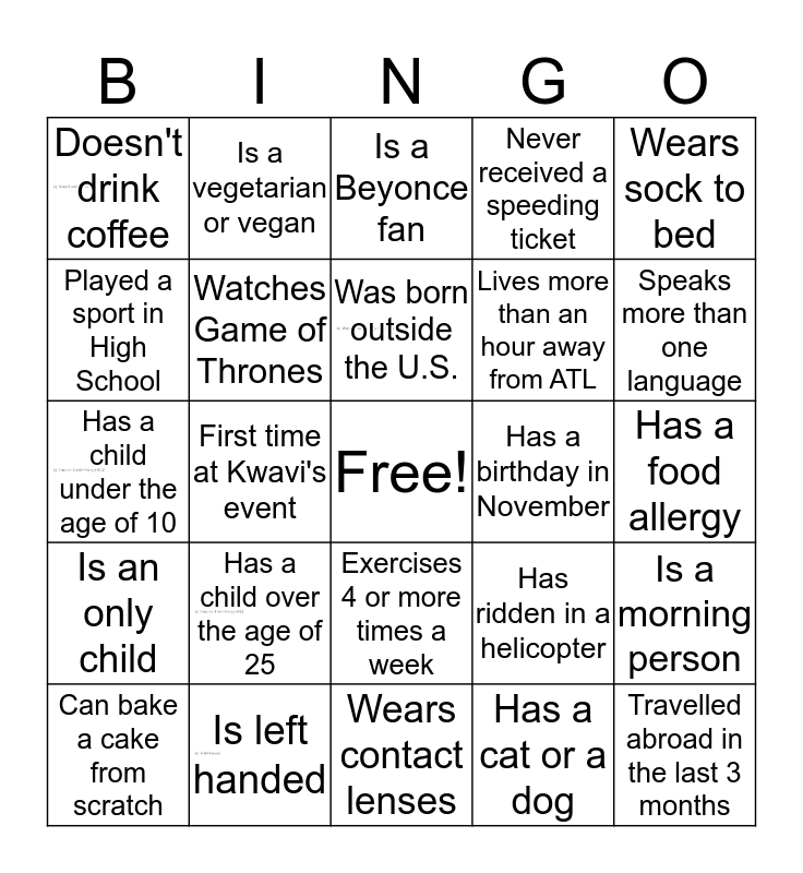 The Simply Beautiful Midlife Bingo Card