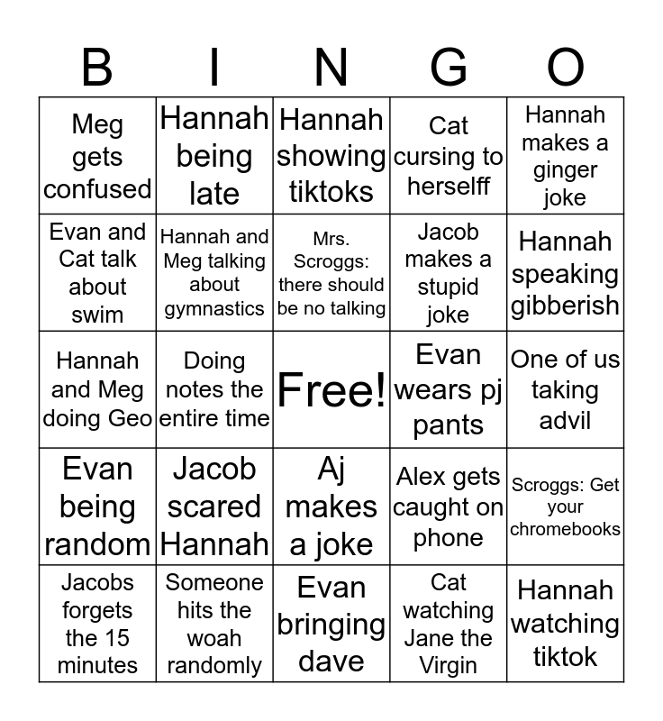 LAW BINGO Card