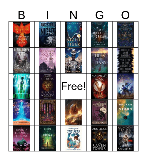 Fantasy Books Bingo Card