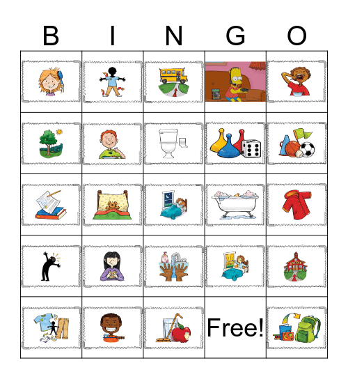 DAILY ROUTINE Bingo Card