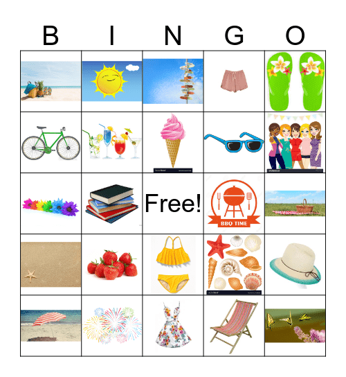 Summer Fun Bingo Card