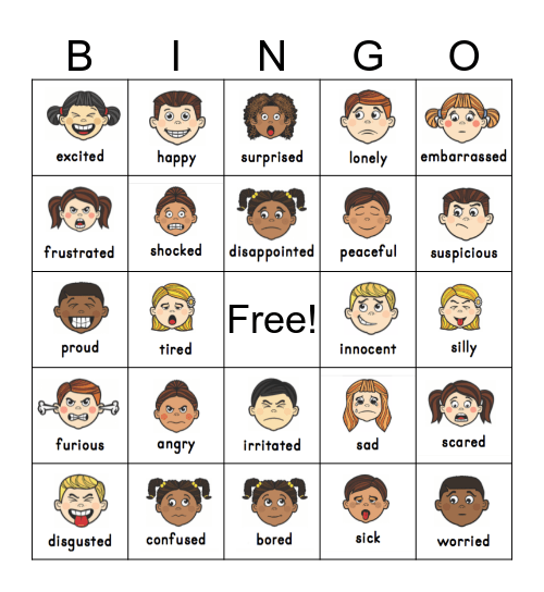 Feelings Bingo! Bingo Card