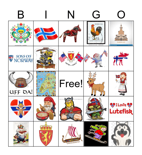 Sons of Norway Bingo Card