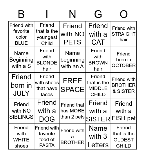 Bingo #15 Bingo Card