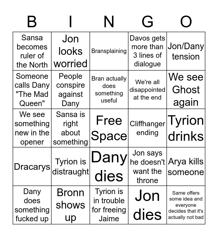 EPISODE 06 Bingo Card