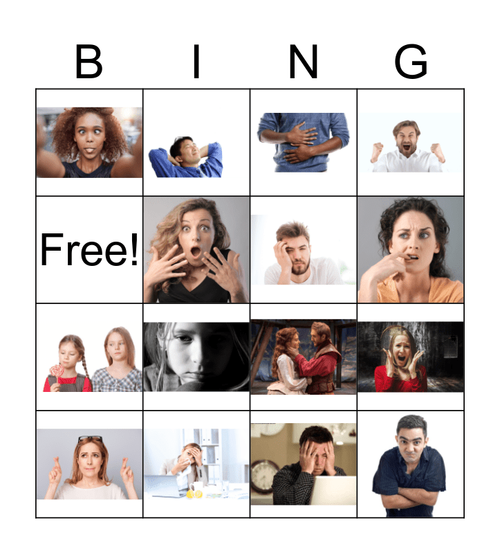 FEELINGS BINGO Card