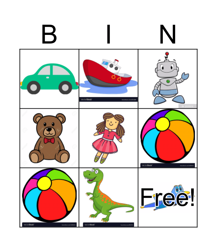 TOYS BINGO Card
