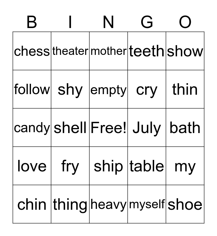 Compass Bingo Card